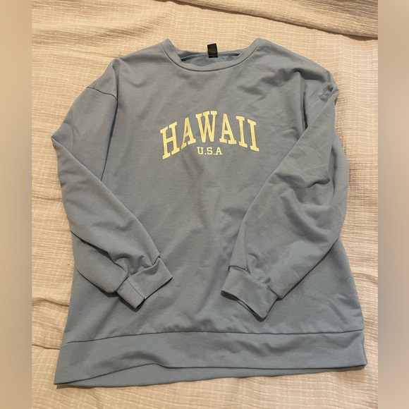 Sweaters | Hawaii Sweatshirt In Light Blue | Poshmark